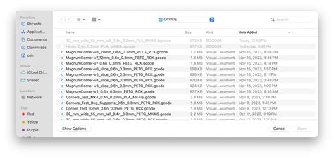 [bug] Prusalink Macintosh File Selector Should Also Include `bgcode` Along With `gcode` As