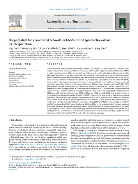 pdf deep residual fully connected network for gnss r wind speed