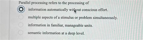 Solved Parallel Processing Refers To The Processing Of