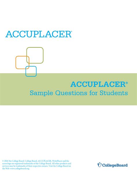 Accuplacer Sample Questions For Students Pdf Factorization Polynomial