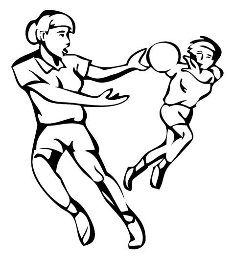 Handball Coloring Pages Coloringlib