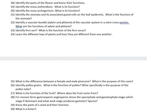 Solved Identify the parts of the flower and know their | Chegg.com