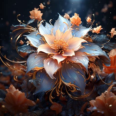 Premium Ai Image Fantasy Flower