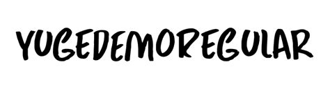 Yuge Demo Regular Font Details And Characters —
