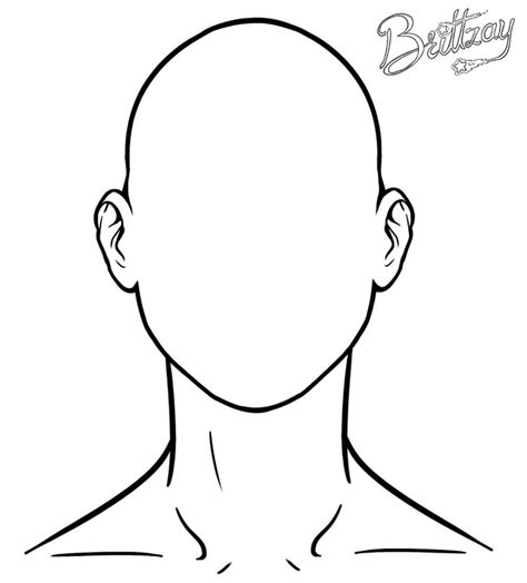 Brittzay Blank Face Drawing Template Blank Head Outline Face Base