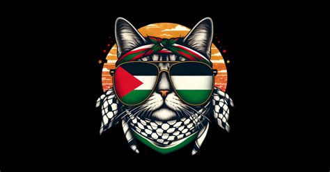 Free Palestine Cat Lovers Peace Vintage Design Free Palestine Support