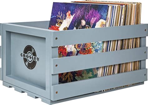 Crosley Record Storage Crate Tourmaline Metal East Records