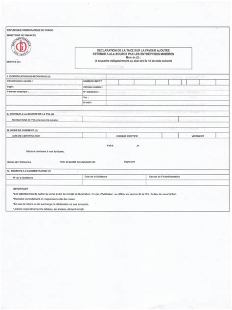 decl retenue a la source pdf