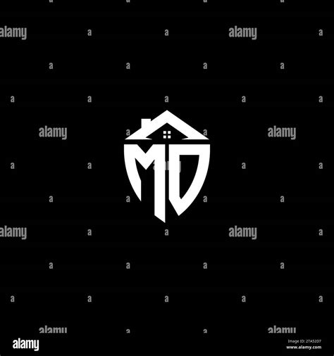 Mo Initials Premium Shield Logo Monogram With Home Designs Modern