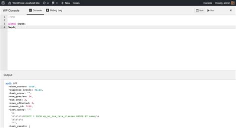 Wp Console Wordpress Php Console Powered By Psysh Wordpress Plugin