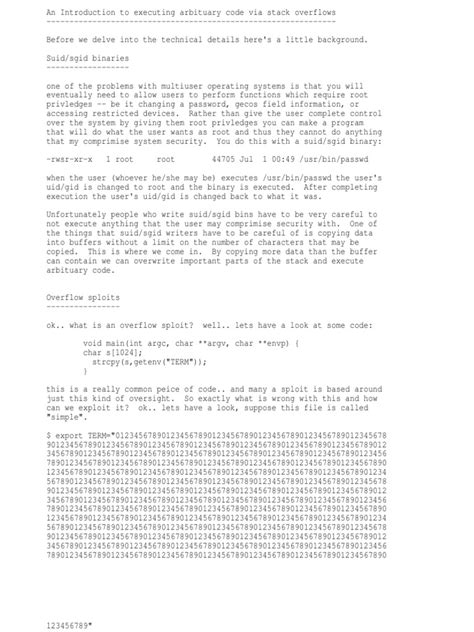 Overflow Tutorial Pdf