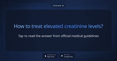 How To Treat Elevated Creatinine Levels