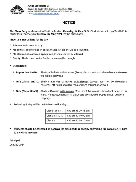 Class Party Pdf
