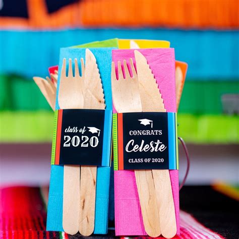Personalized Wrappers For Graduation Silverware Etsy