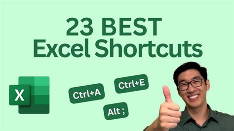 a man is giving the thumbs up for his excel shortcuts video game title