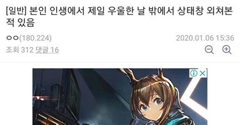 밖에서 상태창 외치는 이상한 Dc갤러