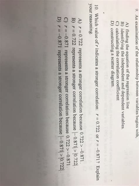 Solved An Examination Of The Relationship Between Chegg