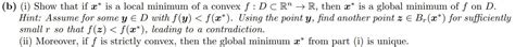 b i show that if x∗ is a local minimum of a