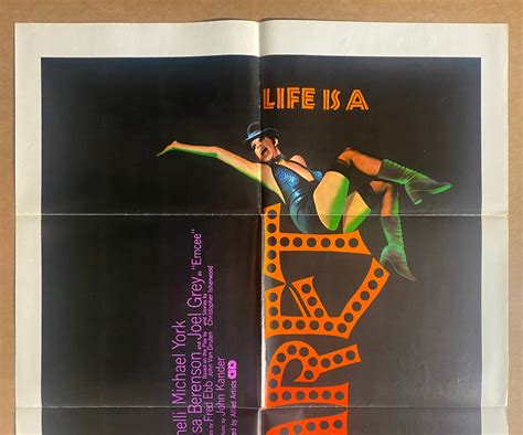 1972 Cabaret One Sheet Movie Poster Liza Minnelli Bob Fosse Original