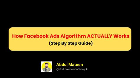 How Facebook Ads Algorithm Actually Works Step By Step Guide