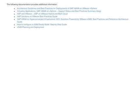 vmware documentation sap hana deployments on dell poweredge for