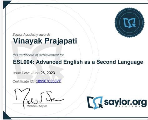 i am glad to share that i have successfully completed the course of english namely advanced
