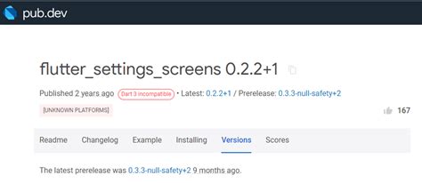 Dart 3 Incompatible · Issue 118 · Gam3rg33kfluttersettingsscreens · Github