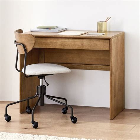 Anton Mini Desk 36 Sustainable Mango Wood Office Desk West Elm