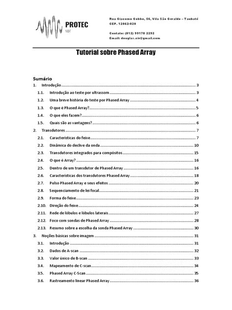 tutorial sobre phased array pdf reflexão física ondas