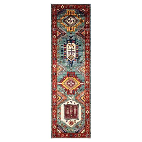 Serapi One Of A Kind Hand Knotted Runner Rug Green For Sale At 1stdibs