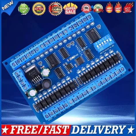 DC 12V 24V PLC IO Expansion Board 16 Input 16 Output Remote Control Module RS485 29 91