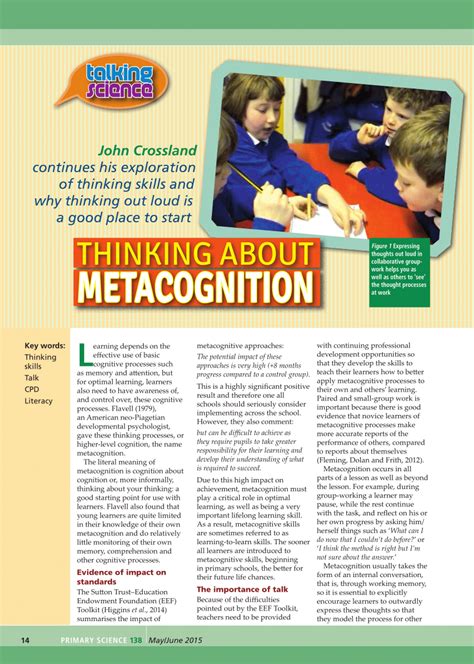 PDF Thinking About Metacognition