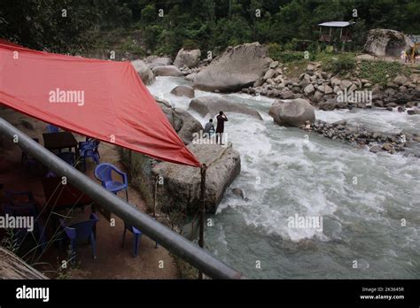 Beautiful View Of Kutton Waterfall Neelum Valley Kashmir Kutton