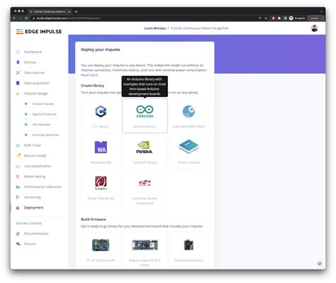 Run Arduino Library Ide 2 0 Edge Impulse Documentation