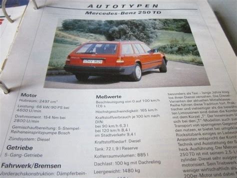 Auto 1x1 Analog Technik At Datenblatt Mercedes Benz 259 Td Eur 3 14 Picclick De