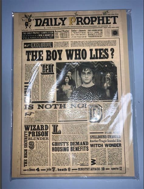 품절임박🚨 빈티지 해리포터 영화 속 신문 랩핑지 콜리 Colley