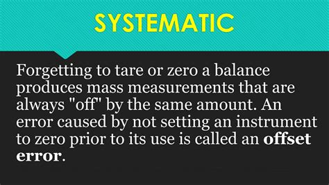 Solution Random Vs Systematic Error Exercise Studypool