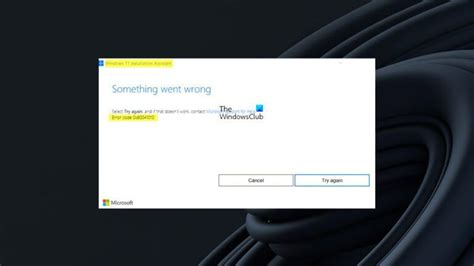 Windows 11 Installation Assistant Didn T Work Error 0x80041010 Artofit