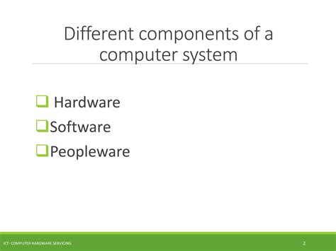 SOLUTION: Components of computer systems - Studypool
