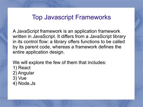 Js Frameworks Ppt