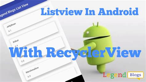 Listview In Android With Recyclerview With Complete Guide