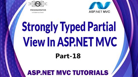 18 Strongly Typed Partial View In Aspnet Mvc Learn Aspnet Mvc