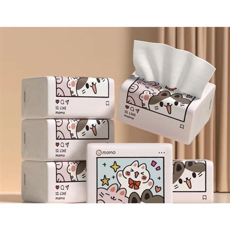 กระดาษทิชชู่ กระดาษเช็ดหน้า ทิชชู่ ผลิตจากเยื่อกระดาษบริสุทธิ์ เหนียวนุ่ม ไม่เปื่อยยุ่ยง่าย พกพา