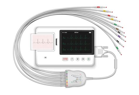 Premium Vector Electrocardiograph With Cable