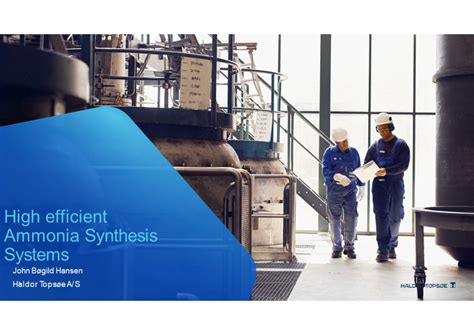 High Efficiency Ammonia Synthesis Systems Ammonia Energy Association