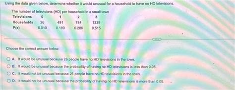 solved using the data given below determine whether it