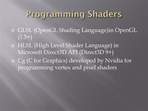 Ppt Shaders Powerpoint Presentation Free Download Id2358515