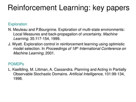 Ppt Decision Making Under Uncertainty Lec 8 Reinforcement Learning