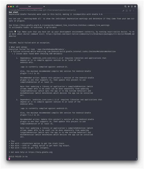 Android Build Suddenly Asking For Api 34 Rreactnative