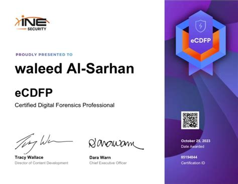 Waleed Al Sarhan On Linkedin Elearnsecurity Ecdfp